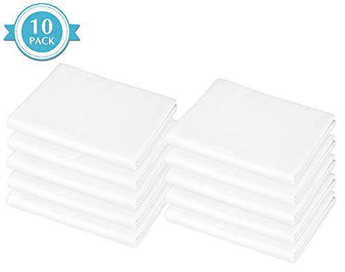 American Baby Company 10-Piece Cotton-Polyester Blend, Standard Daycare/Pre-School Cot Sheets, White, 23" x 51", for Boys and Girls, 10 Count