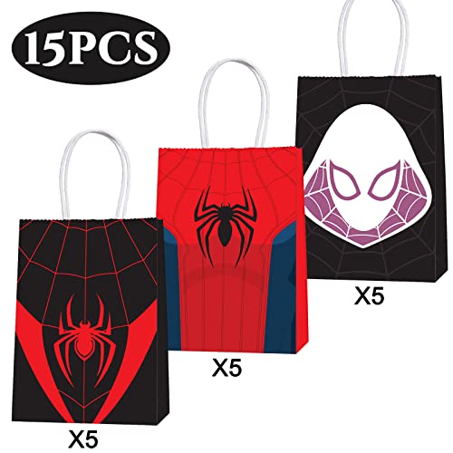 15 PCS Birthday Party Bags for Super Hero Birthday Party Decoration Supplies Goody Bags For Boys