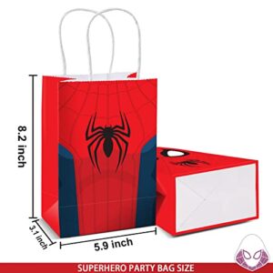 15 PCS Birthday Party Bags for Super Hero Birthday Party Decoration Supplies Goody Bags For Boys