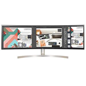 lg 49wl95c-w ultrawide dual qhd monitor 49" 32: 9 (5120 x1440) curved ips display, hdr10, usb type-c, hdr 10, ambient light sensor, 2 x 10w stereo speaker