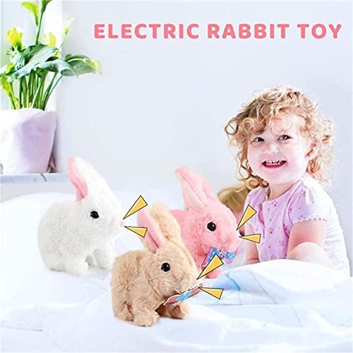 Rowlinnsky Interactive Bunny Toys for Kids, Bunny Toys Educational Interactive Toys Bunnies Can Walk and Talk, Interactive Bunny Toys for Kids, Plush Stuffed for Children Kids Gift (1pc pink)