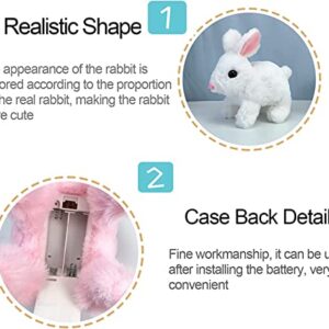 Rowlinnsky Interactive Bunny Toys for Kids, Bunny Toys Educational Interactive Toys Bunnies Can Walk and Talk, Interactive Bunny Toys for Kids, Plush Stuffed for Children Kids Gift (1pc pink)