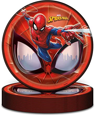 His Amazing Friends Birthday Party Decorations Spider Birthday Decorations Plates,Cups,Tablecloth,Superhero Party Decorations for 20 Guests