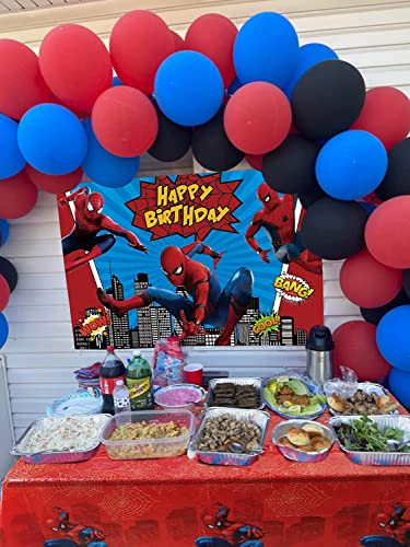 His Amazing Friends Birthday Party Decorations Spider Birthday Decorations Plates,Cups,Tablecloth,Superhero Party Decorations for 20 Guests