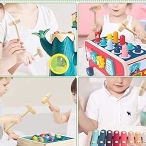 100pcs Mini Wooden Mallets Gavel Toy for Kids Educational Pounding Toys Hammers for Cracking Chocolate Seafood Shell