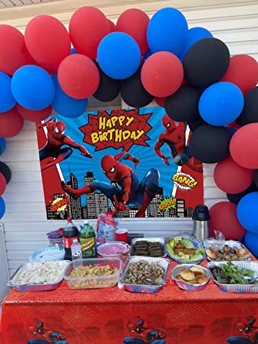 2pc Spider Themed Birthday Party Decorations,Plastic Tablecloth Hero Party Table Covers for Superhero Kids Birthday Party Supplies, 70 inches x 42 inches