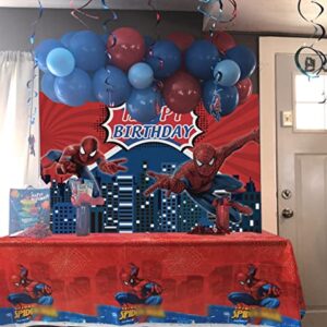 2pc Spider Themed Birthday Party Decorations,Plastic Tablecloth Hero Party Table Covers for Superhero Kids Birthday Party Supplies, 70 inches x 42 inches