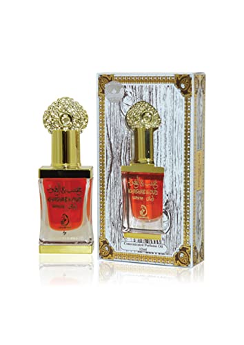 KHASHAB & OUD WHITE from ARABIYAT, Non Alcoholic Concentrated Perfume Oil or Attar for Unisex, 12 ml