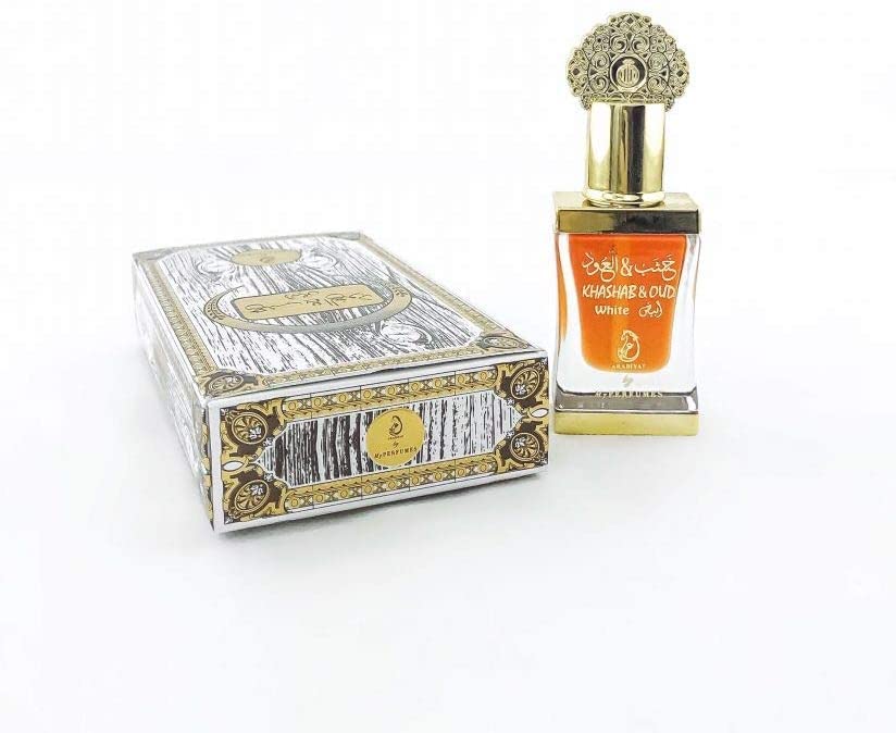 KHASHAB & OUD WHITE from ARABIYAT, Non Alcoholic Concentrated Perfume Oil or Attar for Unisex, 12 ml