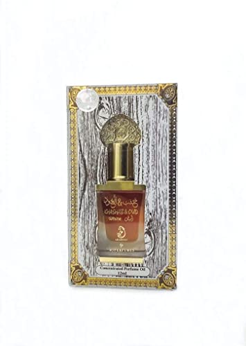 KHASHAB & OUD WHITE from ARABIYAT, Non Alcoholic Concentrated Perfume Oil or Attar for Unisex, 12 ml