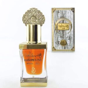 KHASHAB & OUD WHITE from ARABIYAT, Non Alcoholic Concentrated Perfume Oil or Attar for Unisex, 12 ml