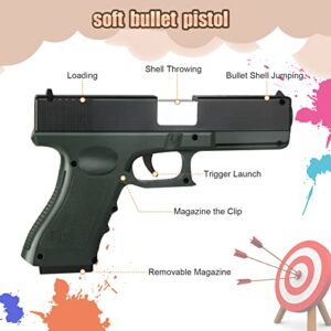 Shooting Game Toy for Kids, Soft Foam Bullet Blaster Toy, Pistol Toys Foam Blaster Soft Bullet for Educational Toys Pistol Model for 14+ Kids Gift