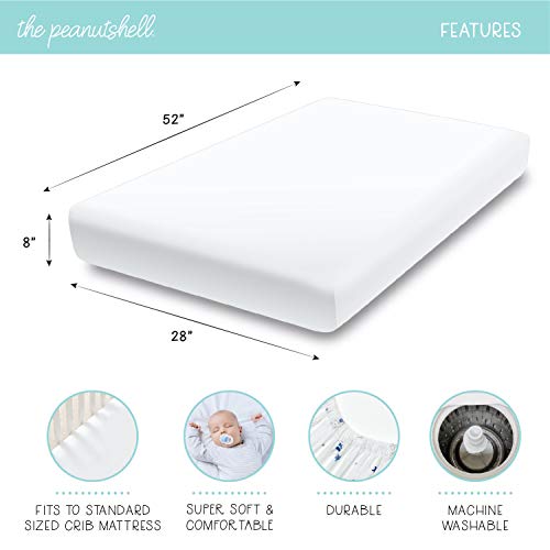 The Peanutshell Safari Fitted Crib Sheet Set for Baby Boys or Girl, 2 Pack Unisex Set