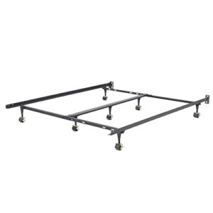 classic brands decoro universal heavy-duty metal bed frame | adjustable width fits twin, twin xl, full, queen, king, california king, black (j02255-0013)