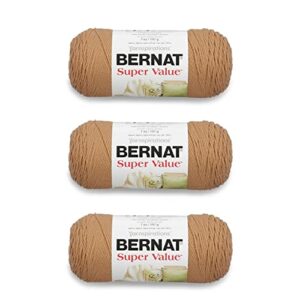 bernat super value yarn, 3 pack, topaz 3 count