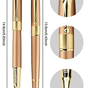 1314 Free Engraving pen Personalized custom pens Roller Ballpen, rose gold Ballpoint pen, Ball pen, Medium Refill Pen Black Ink, Custom Gifts for Men, Women, Classy Gift Box (rose gold Style 1)