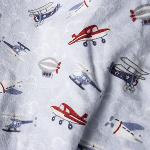 Sky Traveler Deluxe Flannel Fitted Crib Sheet