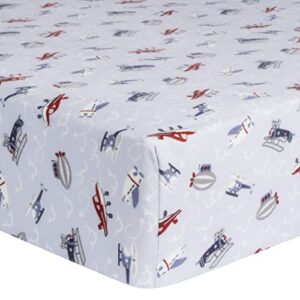 sky traveler deluxe flannel fitted crib sheet