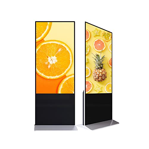 Android System Touch Screen Digital Signage Kiosk 50 inch Floor Standing LCD Advertising Player, UHD WiFi Remote Control