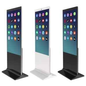 Android System Touch Screen Digital Signage Kiosk 50 inch Floor Standing LCD Advertising Player, UHD WiFi Remote Control