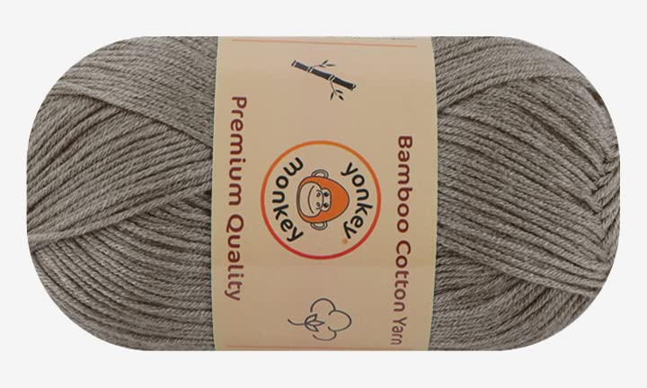 10-Pack Yonkey Monkey Skein Tencel Yarn - 70% Bamboo, 30% Cotton - Softest Quality Crocheting, Knitting Supplies - Lightweight and Breathable Fabric Threads 210 Meters