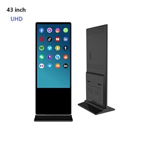 Canlarriz 43 Inch Floor Standing LCD Digital Signage, Touch Screen Advertising Interactive Display Kiosk, Android 9.0 OS, 2+16G