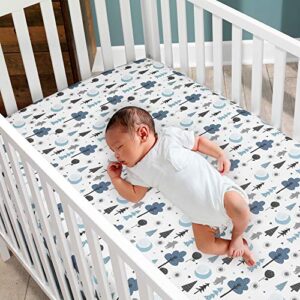 Lambs & Ivy Forever Pooh 3Piece Baby Crib Bedding Set, Blue