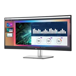 Dell P-Series P3421W 34-Inch Wide Quad High Definition Curved USB-C IPS Monitor (Black) Bundle with HD Webcam for Video Conferencing, Recording, and Streaming (Black) (2 Items)