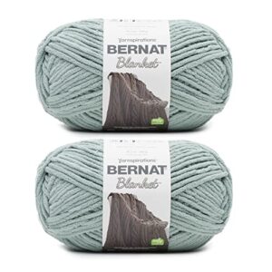 bernat blanket smoky green yarn - 2 pack of 300g/10.5oz - polyester - 6 super bulky - 220 yards - knitting/crochet