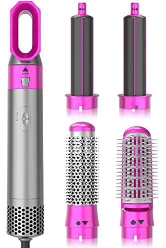 EWSBI Hair Dryer Brush Set，5 in 1 Detachable Blow Dryer Brush with Negative Ion Technology, Suitable for Straightening, Curling, Blow Drying of Hot Air Brush