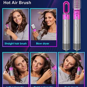 EWSBI Hair Dryer Brush Set，5 in 1 Detachable Blow Dryer Brush with Negative Ion Technology, Suitable for Straightening, Curling, Blow Drying of Hot Air Brush