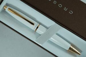 cross white medalist and 23kt rose gold ballpoint pen