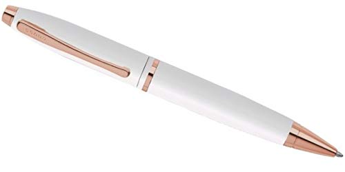 CROSS WHITE MEDALIST AND 23KT ROSE GOLD BALLPOINT PEN