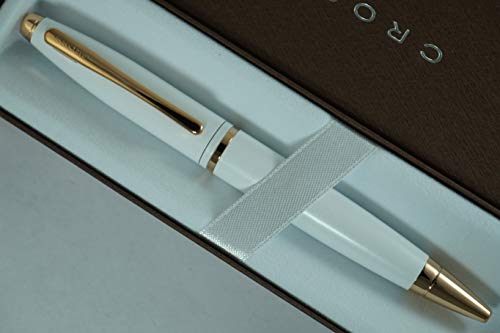 CROSS WHITE MEDALIST AND 23KT ROSE GOLD BALLPOINT PEN