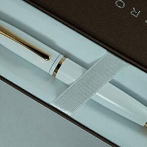 CROSS WHITE MEDALIST AND 23KT ROSE GOLD BALLPOINT PEN