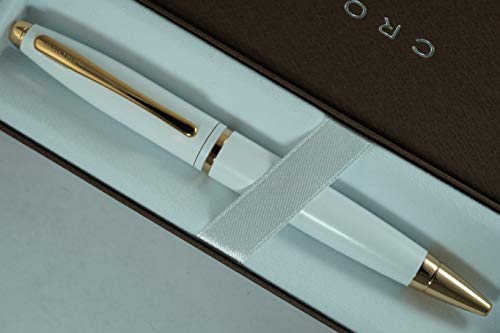 CROSS WHITE MEDALIST AND 23KT ROSE GOLD BALLPOINT PEN