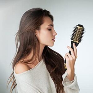 LANDOT Hair Blow Dryer Brush and Volumizer, One-Step Hot Air Brush for Drying, Straightening, Volumizing