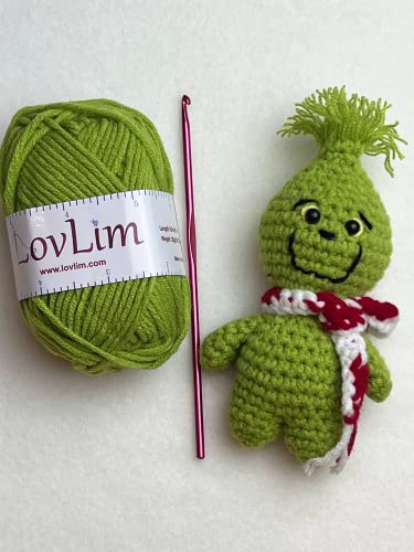 LovLim Crochet Yarn kit, 16 Soft Cotton Yarn Skeins,1000+ Yards, for Crochet and Knitting, Free Crochet/Amigurumi Patterns, Craft DK Yarn Perfect Starter Kit