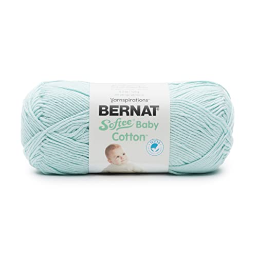 Bernat Softee Baby Cotton Aqua Mist Yarn - 3 Pack of 120g/4.25oz - Blend - 3 DK (Light) - 254 Yards - Knitting/Crochet