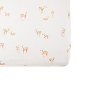 pehr crib sheet deer, rose pink