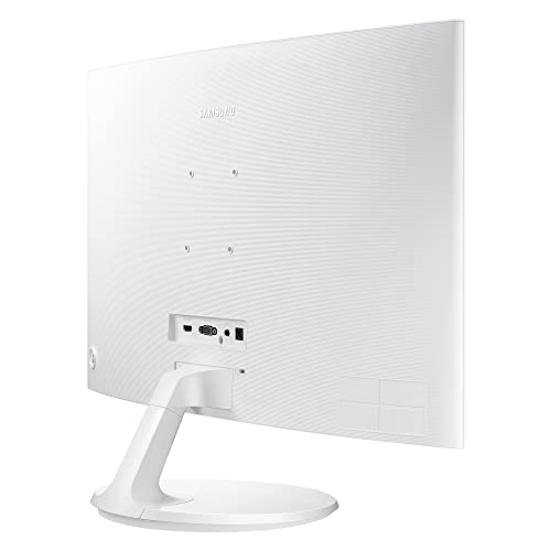 SAMSUNG 27" CF391 Curved FHD LED Monitor, White - 1800R Curvature, 1920 x 1080 Resolution, 4 ms Response Time, 16:9 Aspect Ratio, 3000:1 Static Contrast Ratio, VGA + HDMI Inputs