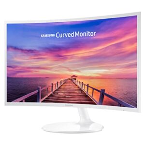 SAMSUNG 27" CF391 Curved FHD LED Monitor, White - 1800R Curvature, 1920 x 1080 Resolution, 4 ms Response Time, 16:9 Aspect Ratio, 3000:1 Static Contrast Ratio, VGA + HDMI Inputs