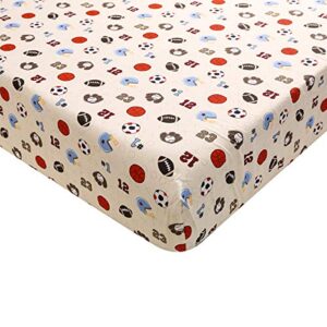 2 PCs Baby Boy Sports Theme Nursery Crib Fitted Sheet