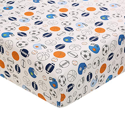 2 PCs Baby Boy Sports Theme Nursery Crib Fitted Sheet