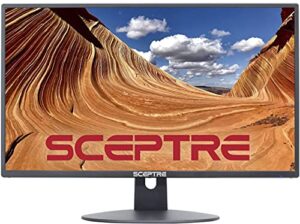 sceptre 24" professional thin 75hz 1080p led monitor 2x hdmi vga build-in speakers, machine black (e248w-19203r series)