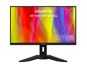 gigabyte m32u 32" 144hz 4k freesync compatible gaming monitor, ss ips, 3840x2160 display, 1ms response time (mprt), 1x display port 1.4, 2x hdmi 2.1, 3x usb 3.0, 1x usb type c