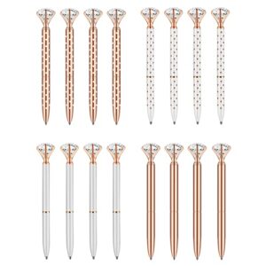 fuhgkg 16pcs rose golden ballpoint pens diamond ballpoint pens fancy cute crystal pen décor gift for women girls gift(16pcs)