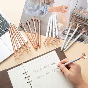 Fuhgkg 16PCS Rose golden Ballpoint Pens Diamond Ballpoint Pens Fancy Cute Crystal Pen Décor Gift for Women Girls Gift(16PCS)