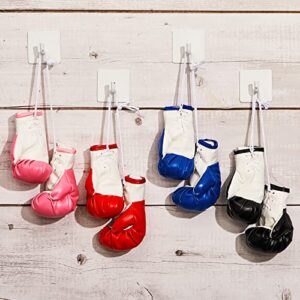 4 Pairs Mini Boxing Gloves Miniature Punching Gloves Holiday Christmas Ornament Hanging Decoration or Souvenir Display for Home and Car Use Mini for Car Hanging Accessories