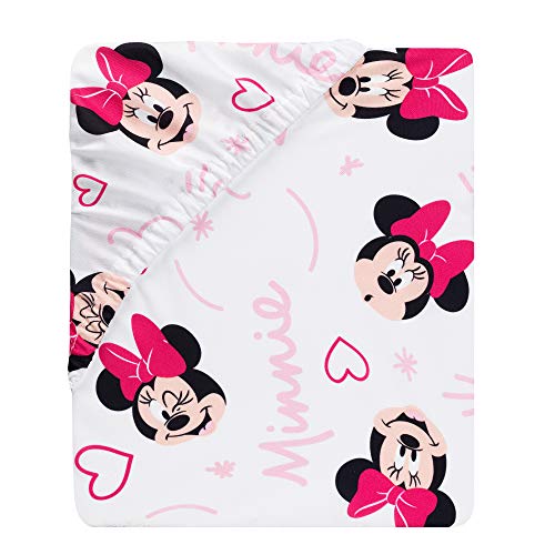 Lambs & Ivy Disney Baby Minnie Mouse Love 3-Piece Pink Nursery Crib Bedding Set